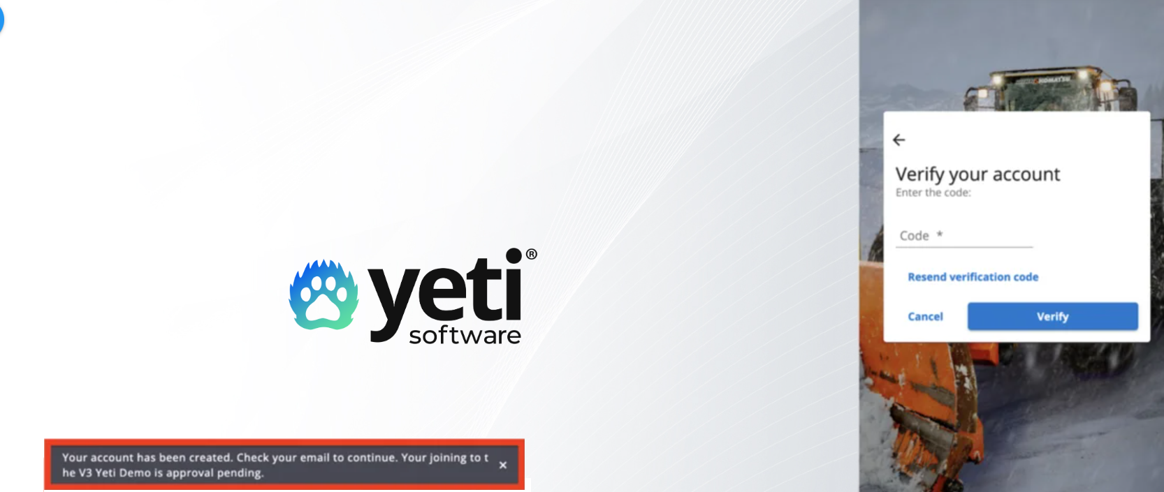 Yeti Access Through Self-Registration